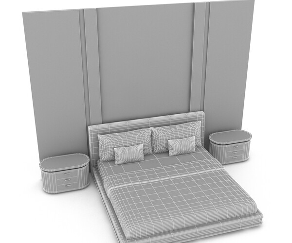 ArtStation - 3d modern bed design 01 | Game Assets