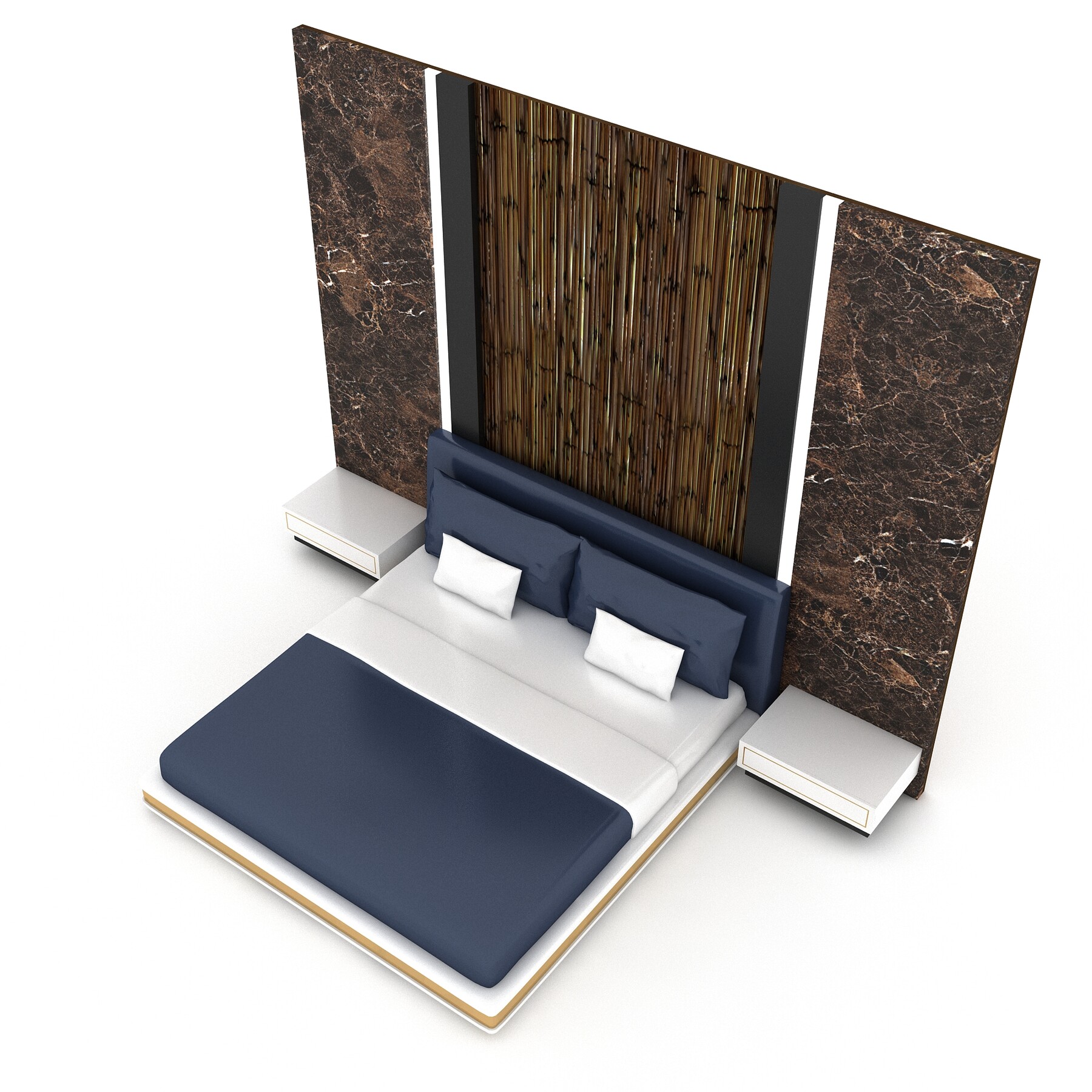 ArtStation - 3d modern bed design 04 | Game Assets