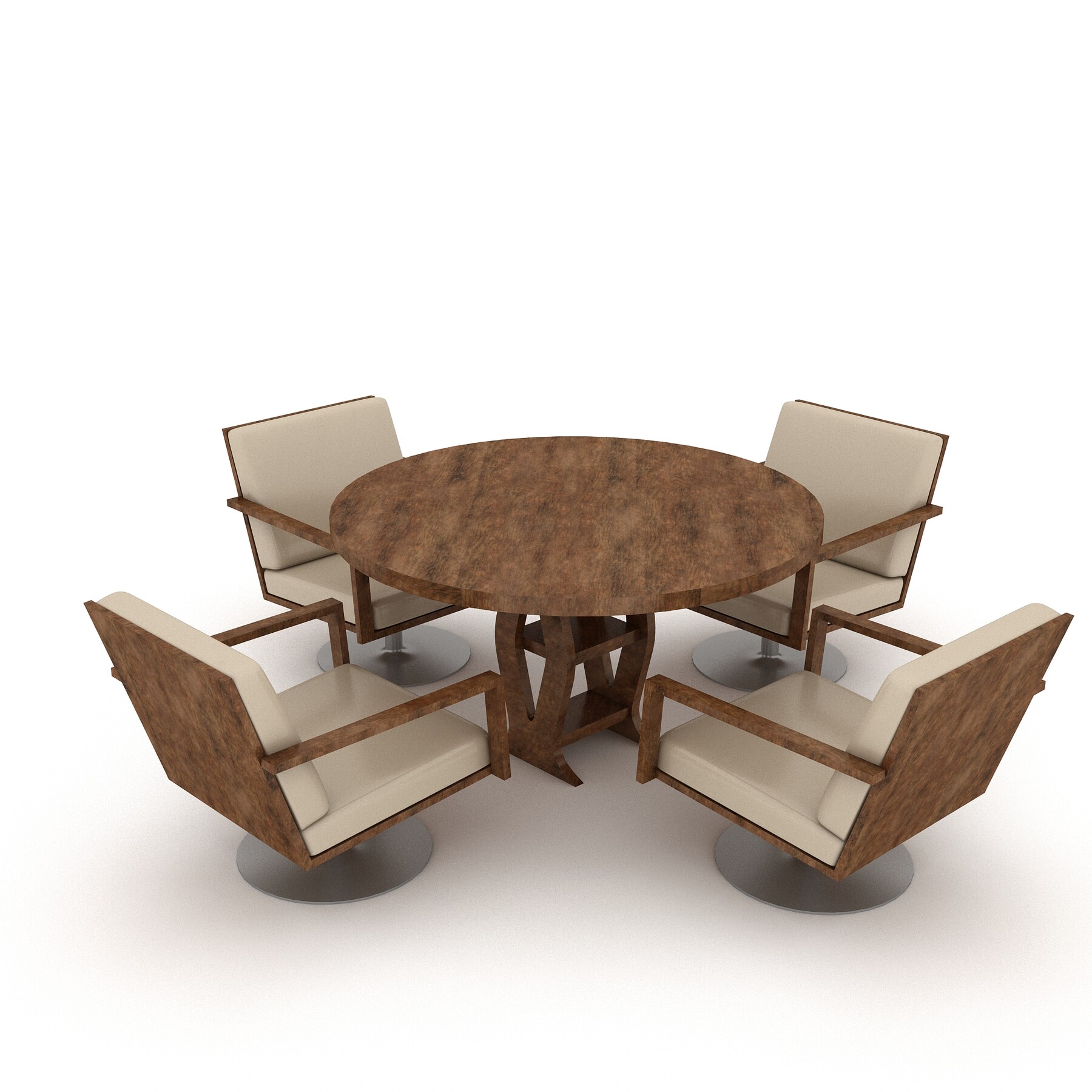 ArtStation - 3d wooden chair table 04 | Resources