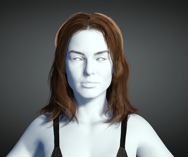 ArtStation - Realistic Female hair 11 | Game Assets