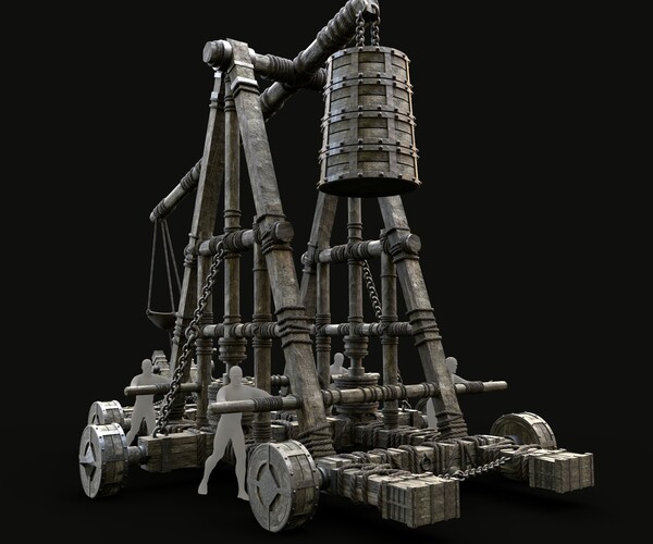 ArtStation - WAR MACHINE TREBUCHET MEDIEVAL SIEGE ENGINE WAR BATTLE ...