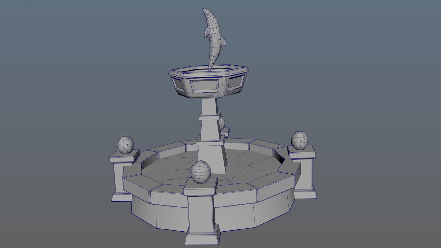 ArtStation - ancient fountain PBR low-poly 3D model | Resources