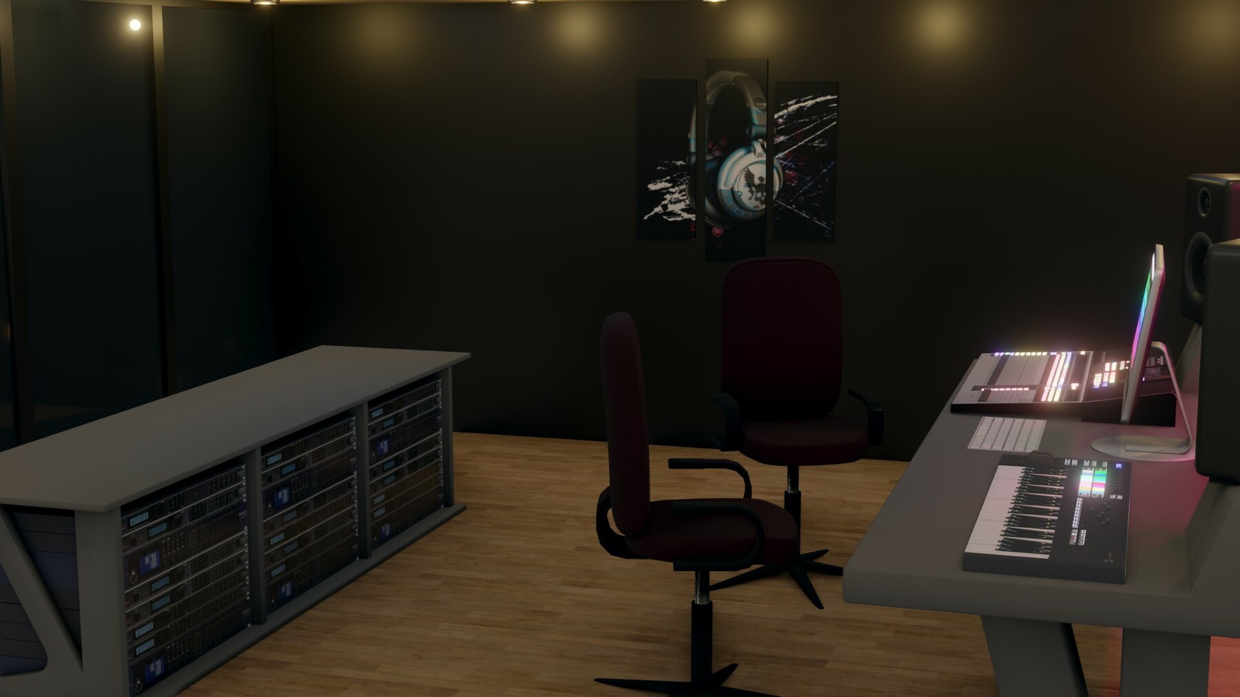 ArtStation - Recording Studio - Low Poly - Game Ready - PBR | Game Assets