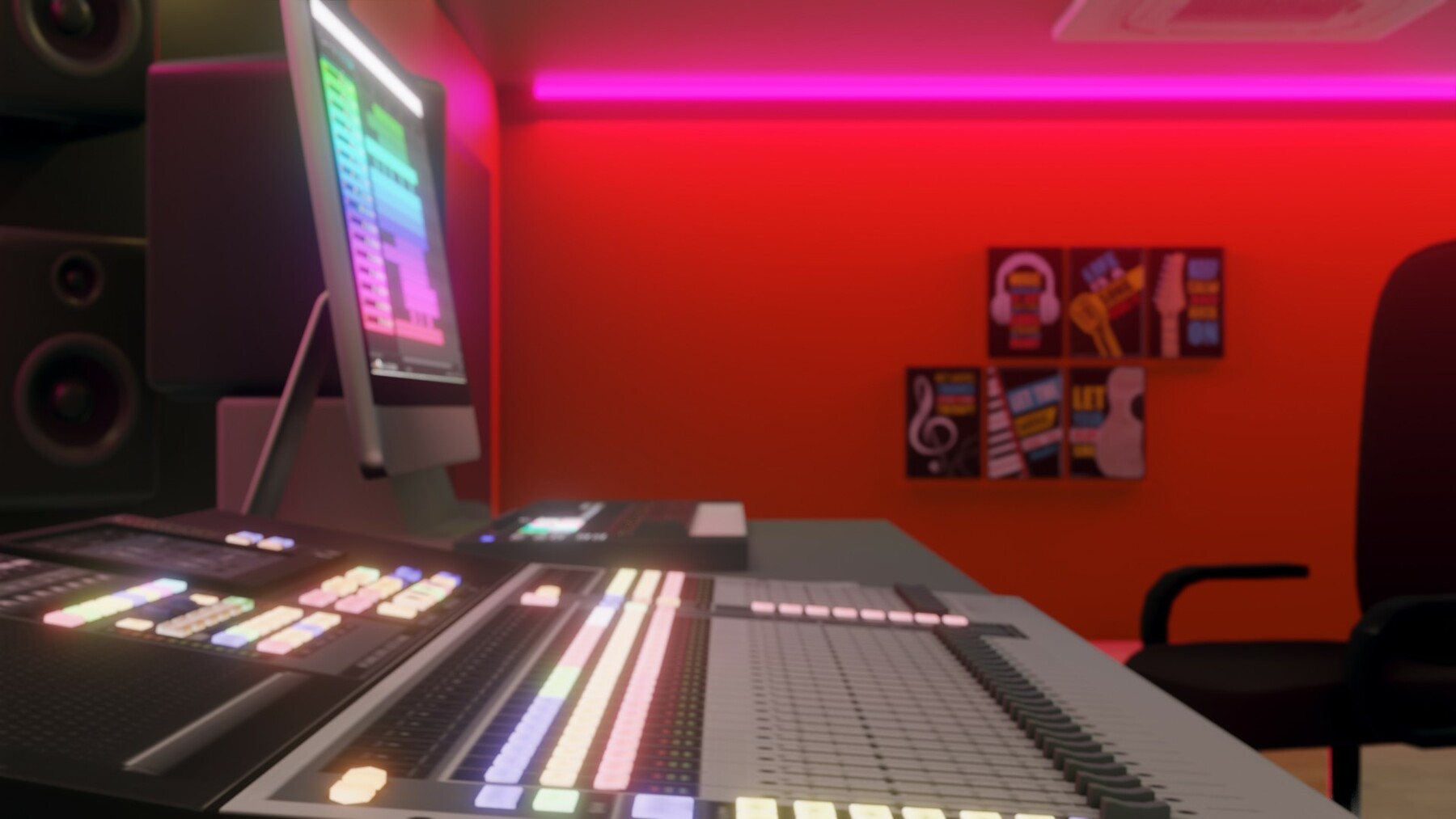 ArtStation - Recording Studio - Low Poly - Game Ready - PBR | Game Assets