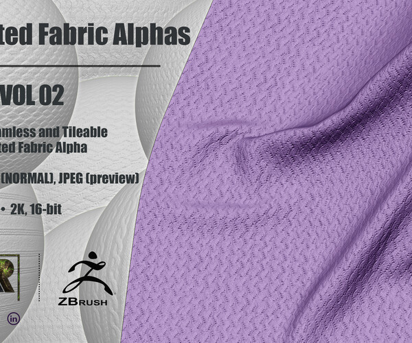 ArtStation - 40 Knitted Fabric Alphas (Seamless and Tileable - Vol 02 ...