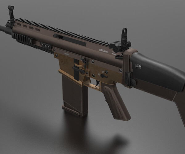 ArtStation - FN Scar Gun | Game Assets