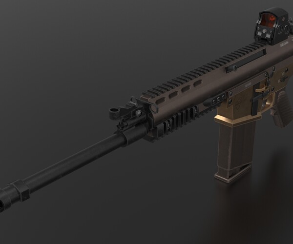 ArtStation - FN Scar Gun | Game Assets