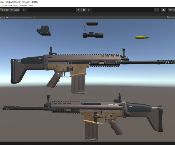 ArtStation - FN Scar Gun | Game Assets