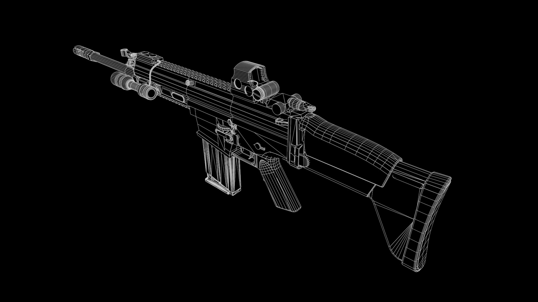 ArtStation - FN Scar Gun | Game Assets
