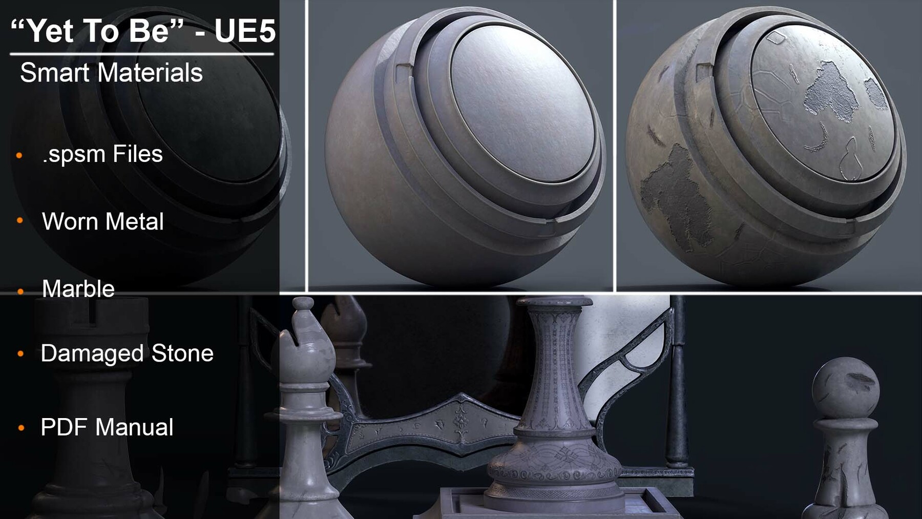 ArtStation - "Yet To Be - UE 5" Smart Materials | Game Assets