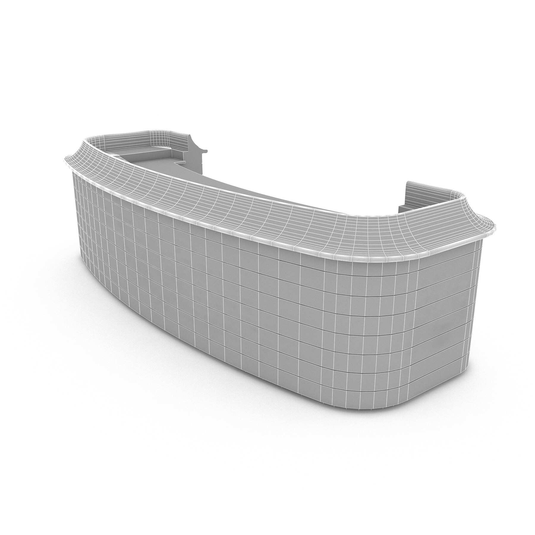 ArtStation - wooden reception 02 3D model | Resources