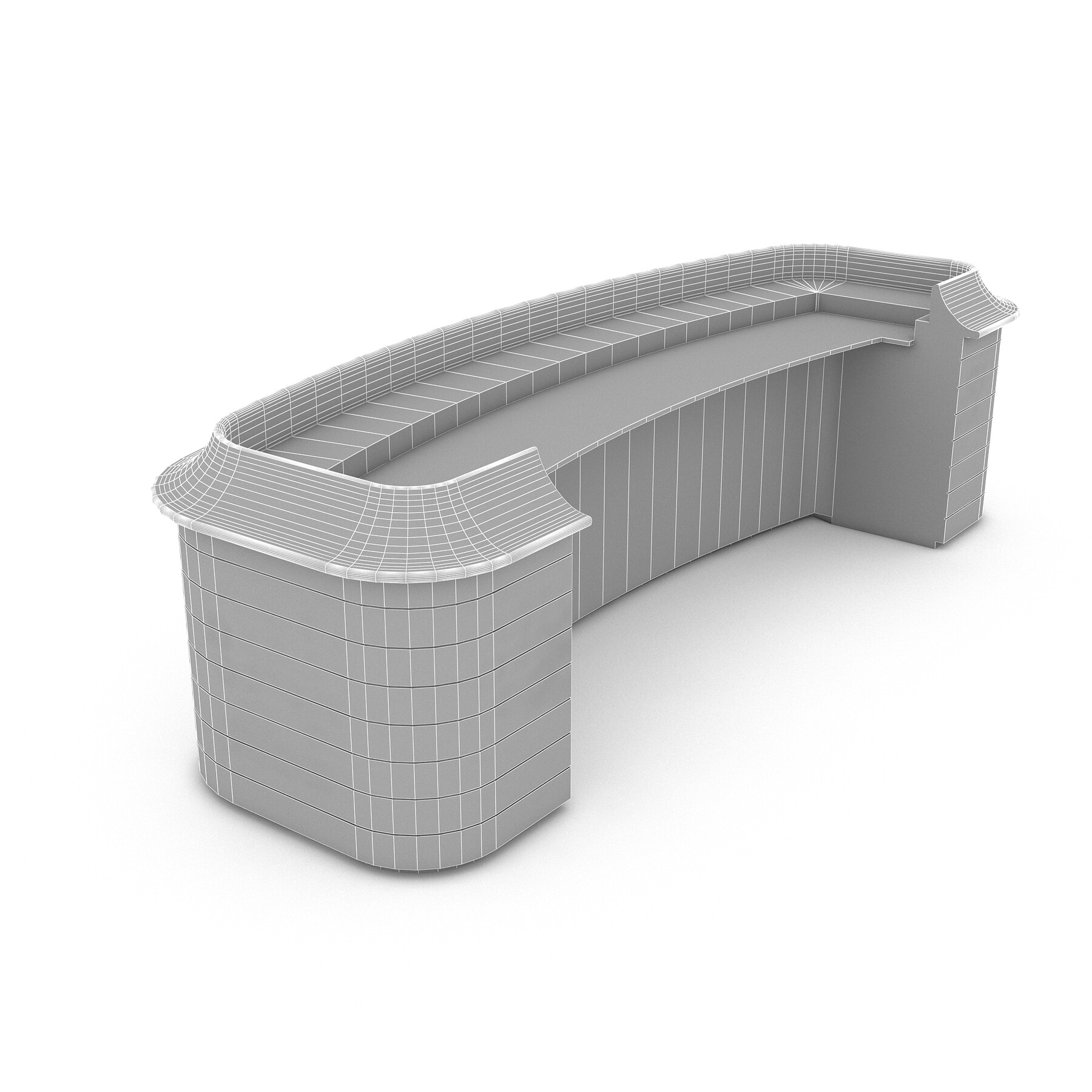 ArtStation - wooden reception 02 3D model | Resources