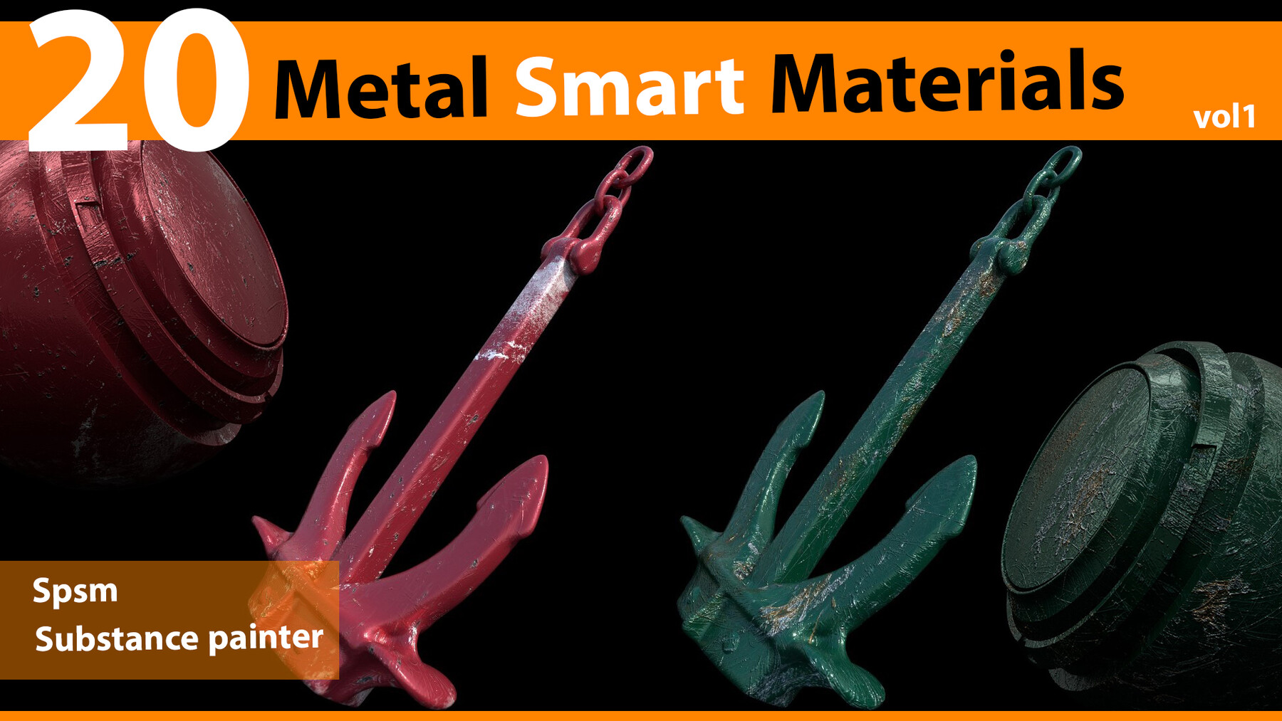 ArtStation - 20 Metal Smart Materials - (vol1) | Resources