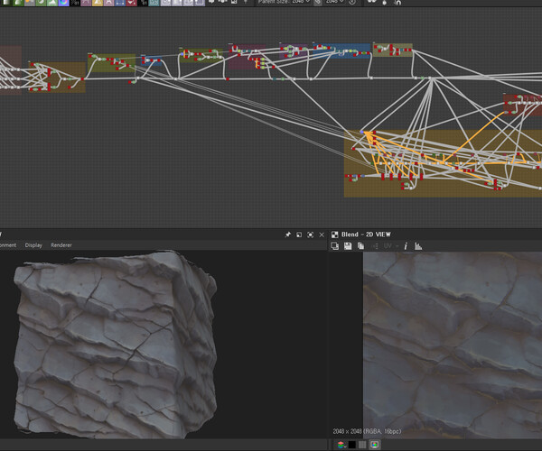 ArtStation - Substance Designer Stylized Rock Sharp Tile Texture ...