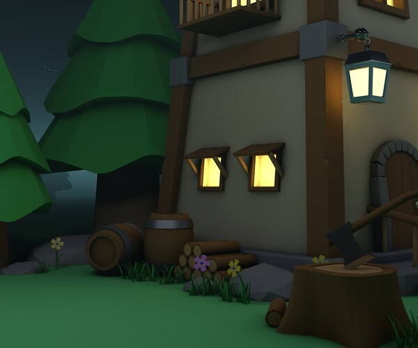 ArtStation - Forest house | Game Assets