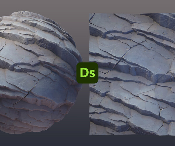 ArtStation - Substance Designer Stylized Rock Sharp Tile Texture ...