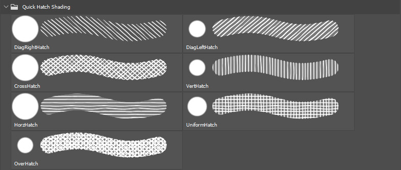 ArtStation - Quick Hatch Shading | Unique Brush Pack | Brushes