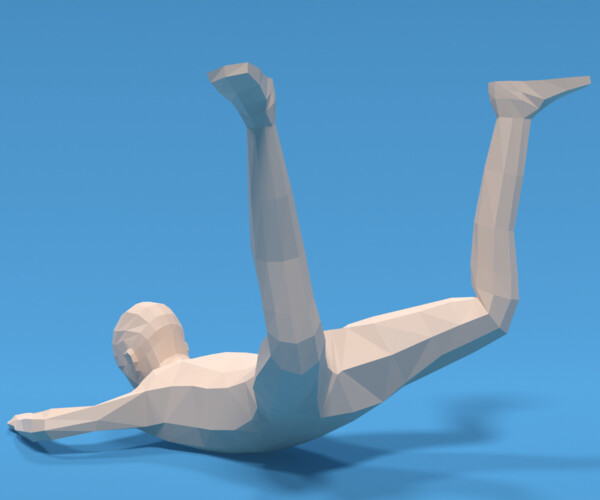 ArtStation - Low Poly Falling Kid | Game Assets