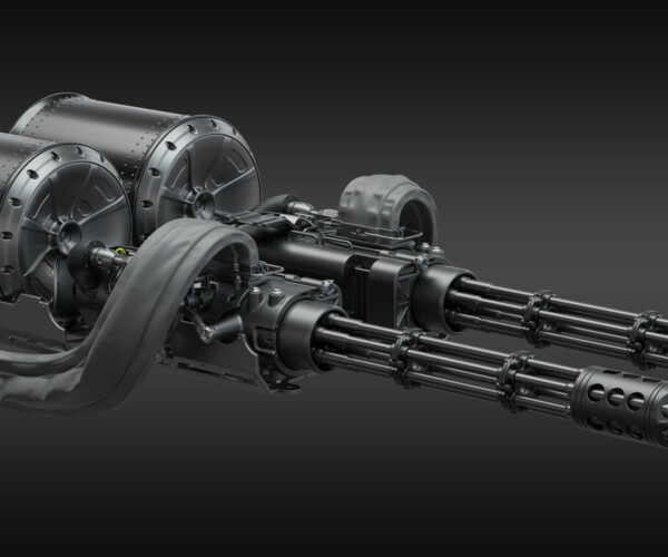 ArtStation - Highpoly Automatic Cannon | Resources