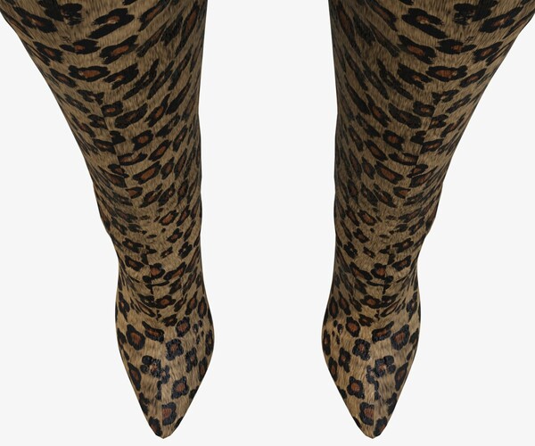 ArtStation - 3D Women's leopard skin boots | Resources