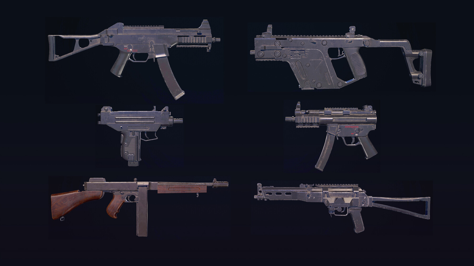 ArtStation - Weapon - Gun - SMG Gun Pack Bundle | Resources