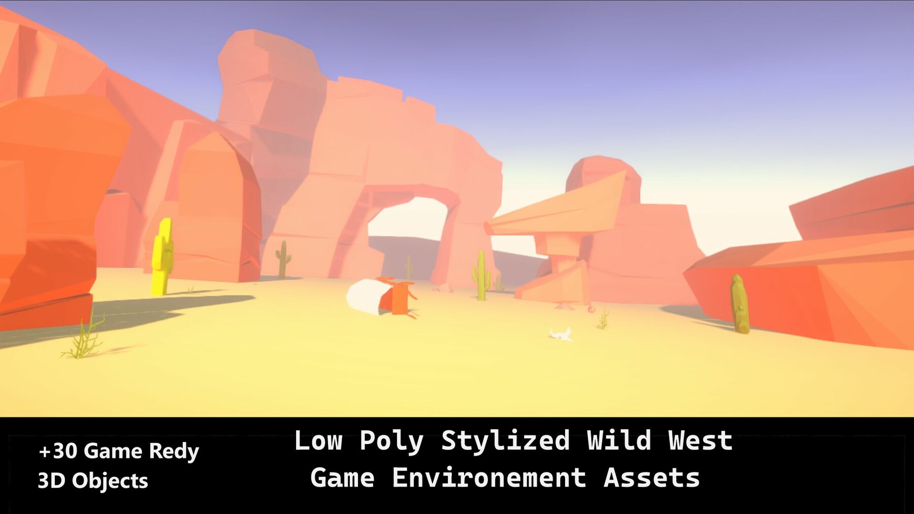 ArtStation - Low Poly Stylized Western Wid West Game Environment | Game ...