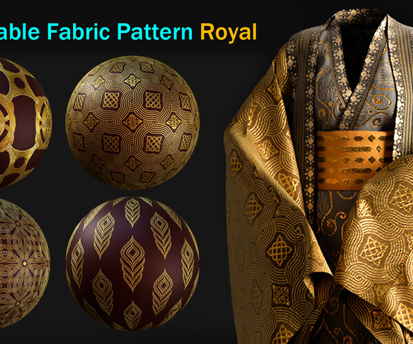 ArtStation - 40 Tileable Lace fabric Pattern Royal - VOL 01 | Resources