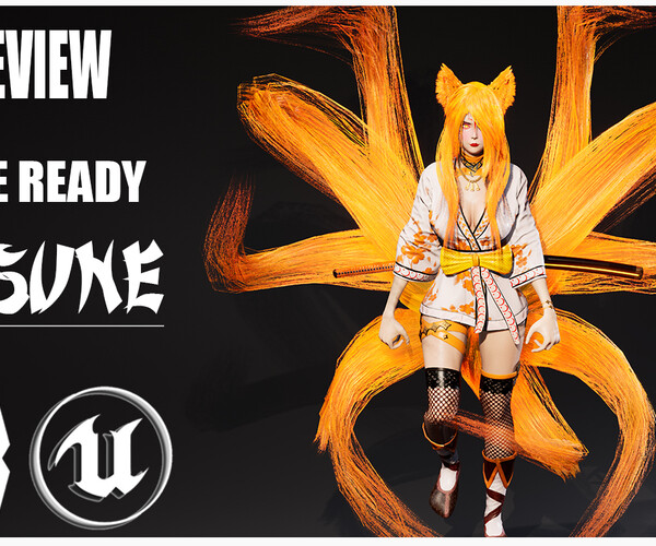 ArtStation - Kitsune Game Ready Low Poly Low-poly 3D model | Game Assets