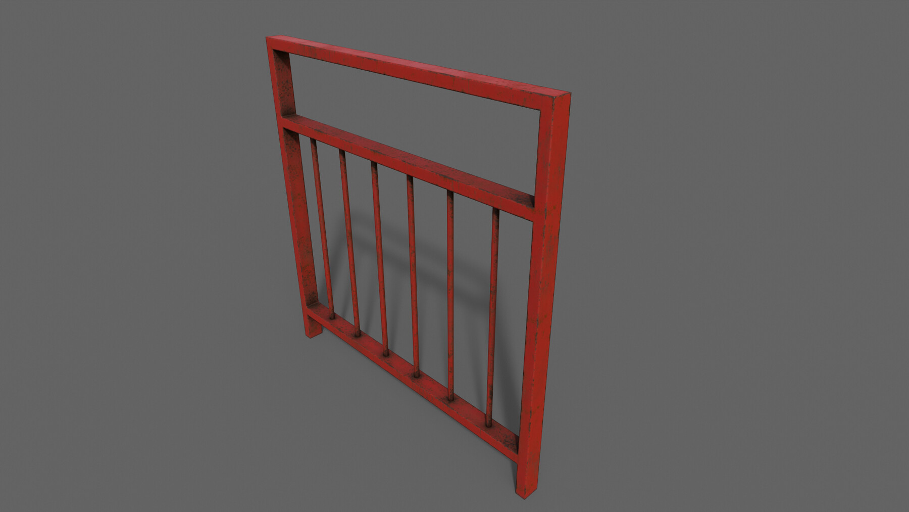 ArtStation - PBR Pedestrian Guard Rail (Red) Ver.4 | Game Assets