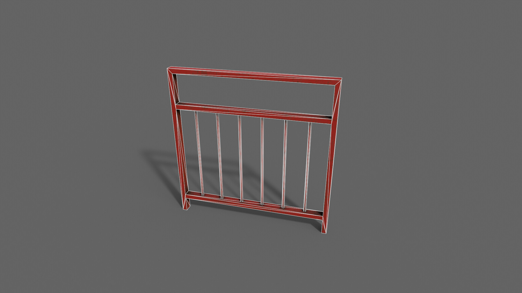 ArtStation - PBR Pedestrian Guard Rail (Red) Ver.4 | Game Assets