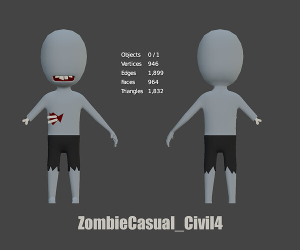 ArtStation - Сasual zombie characters | Resources
