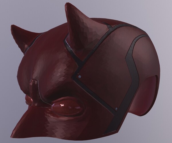 ArtStation - DAREDEVIL MASK MARVEL low-poly PBR | Game Assets