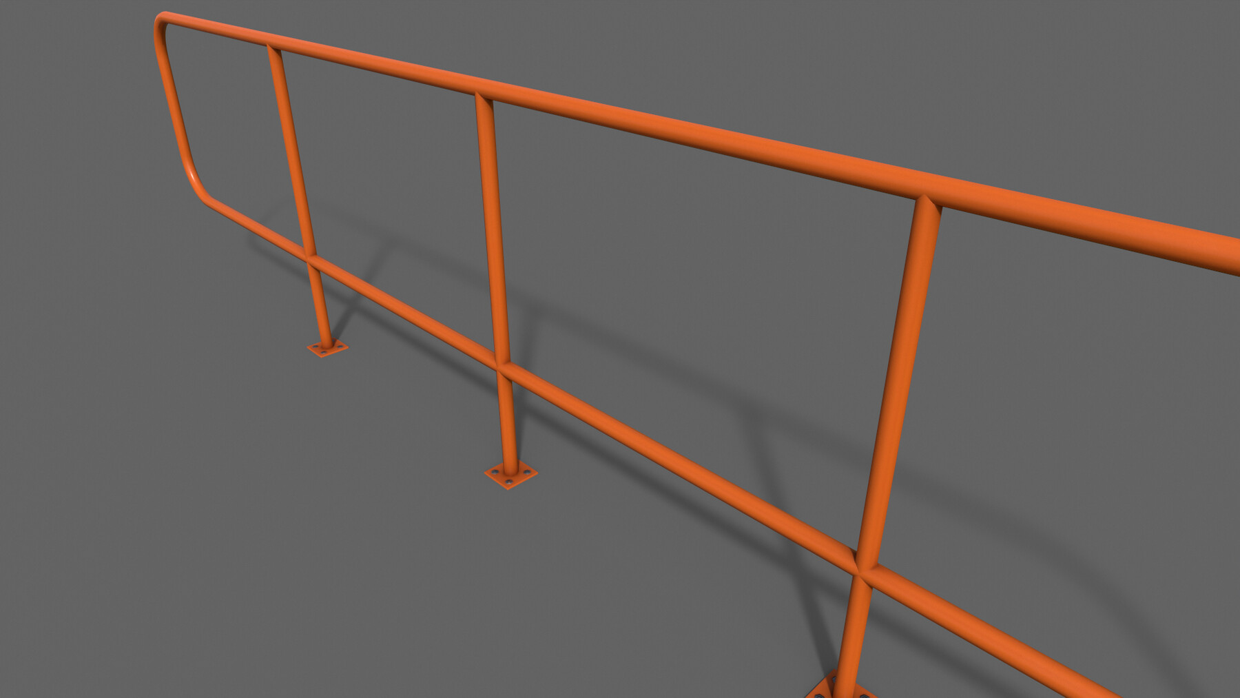 ArtStation - PBR Pedestrian Guard Rail (Orange) Ver.5 | Game Assets