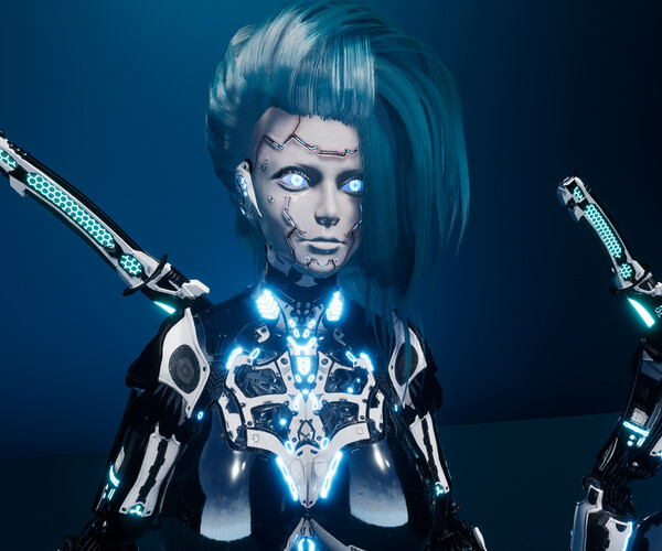 ArtStation - Robot Girl 2 | Game Assets