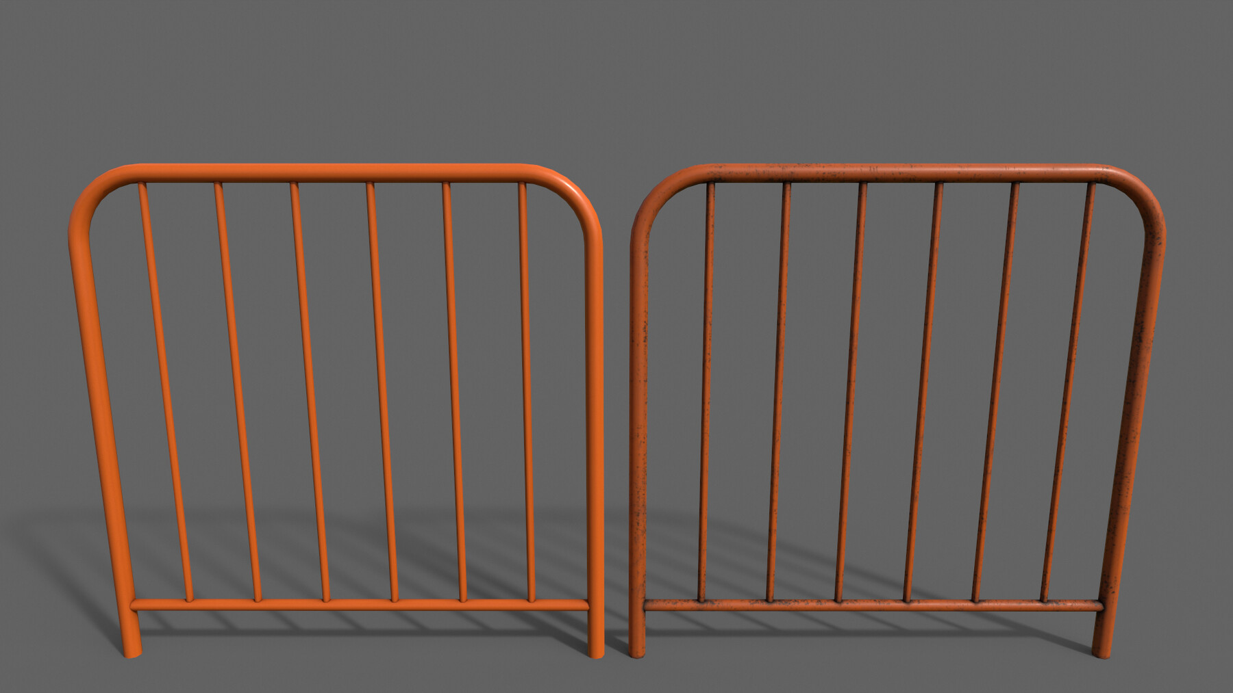 ArtStation - PBR Pedestrian Guard Rail V2 | Game Assets