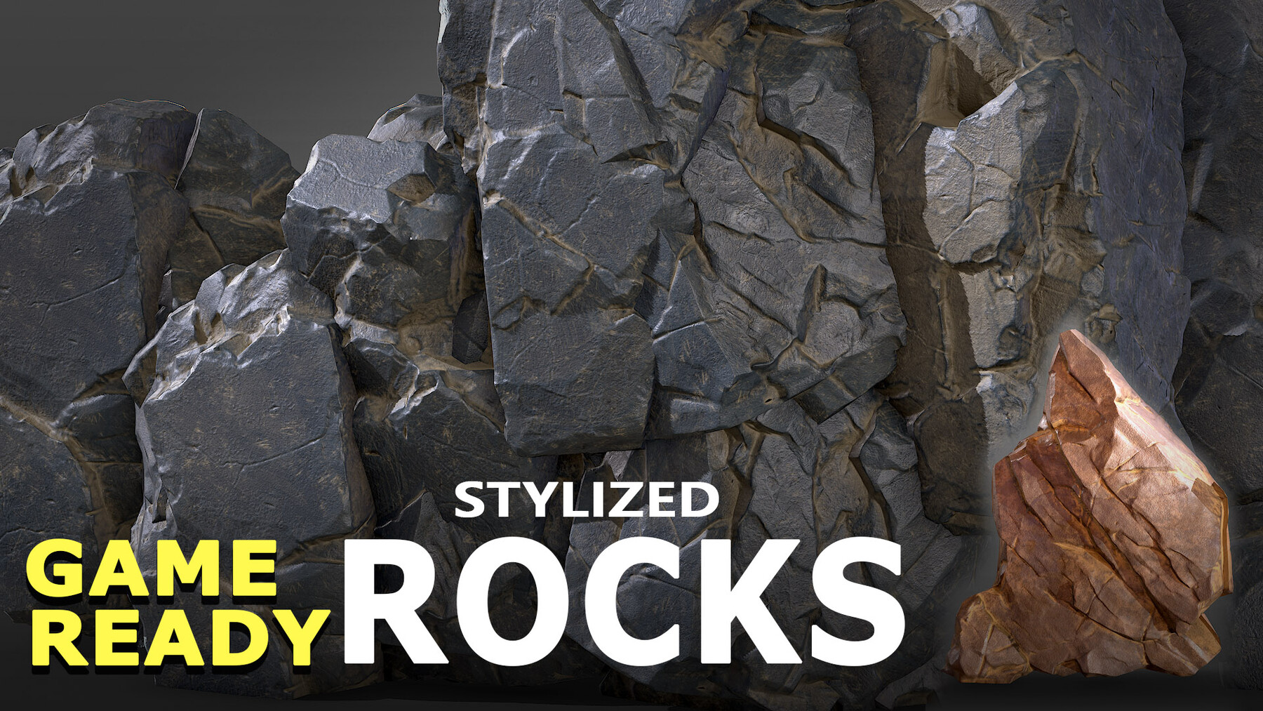 ArtStation - Stylized Modular Rocks - 3D Assets | Game Assets
