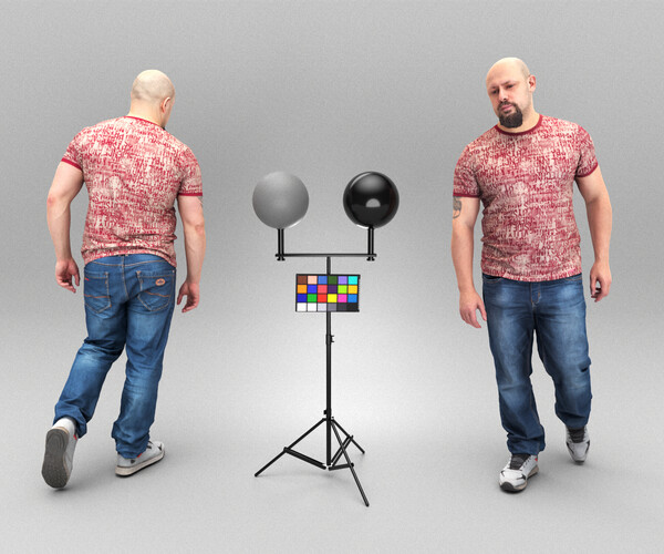 ArtStation - Bald man walking 358 | Game Assets