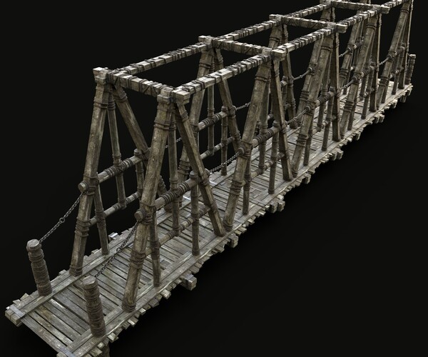 ArtStation - BRIDGE MEDIEVAL WOODEN PLATFORM CONSTRUCTION ENTERABLE ...