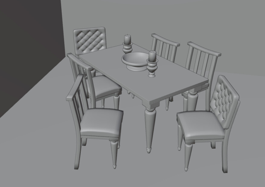 ArtStation - Table Set | Game Assets