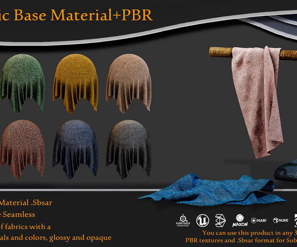 ArtStation - 50 Fabric Base Material + 4k PBR Texture Seamless | Resources