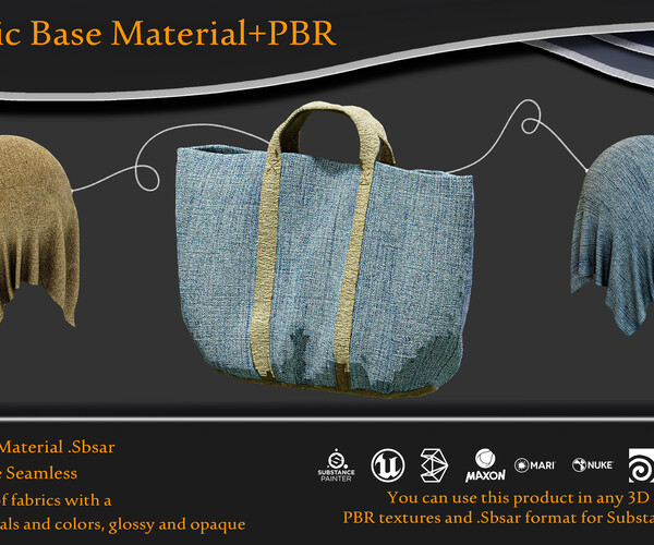 ArtStation - 50 Fabric Base Material + 4k PBR Texture Seamless | Resources