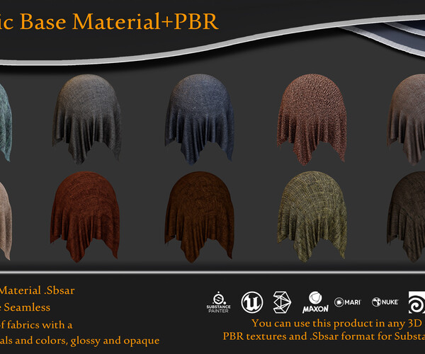 ArtStation - 50 Fabric Base Material + 4k PBR Texture Seamless | Resources
