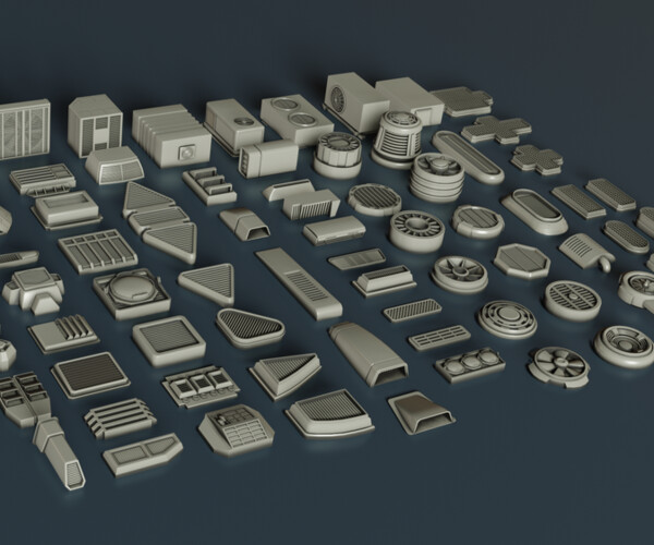 ArtStation - Air Flow Asset Pack (75 Vents, intakes and Air ...
