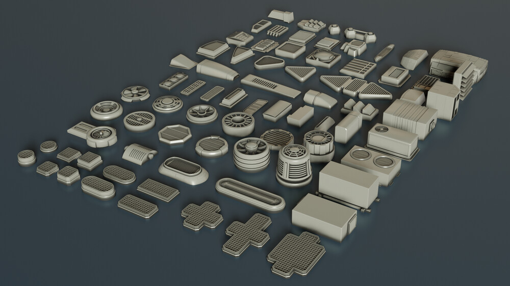 ArtStation - Air Flow Asset Pack (75 Vents, intakes and Air ...