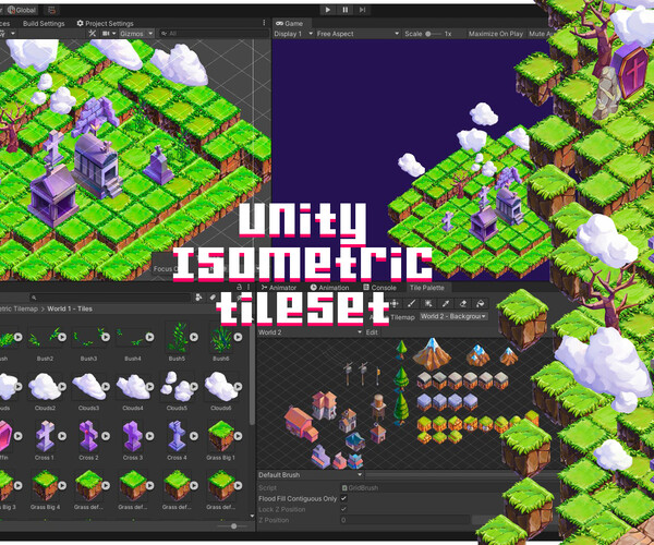 ArtStation - Bucky's isometric tileset - Unity ready | Game Assets