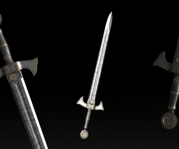 ArtStation - Gothic Bastard Sword | Game Assets
