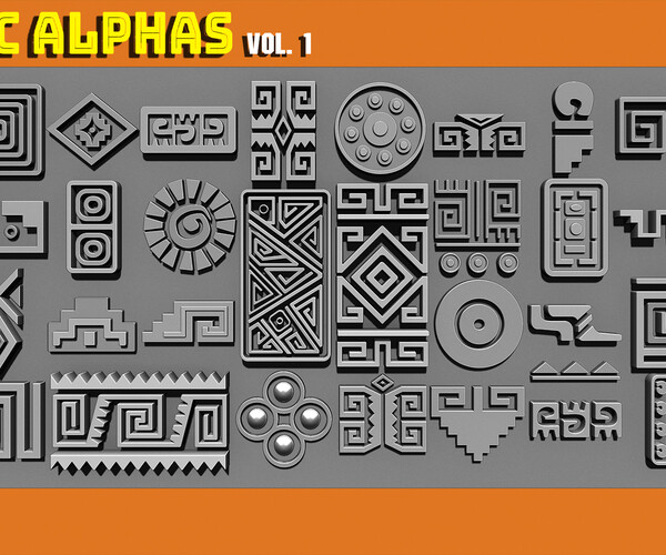 ArtStation - Aztec ALPHAS Volume 1 | Brushes