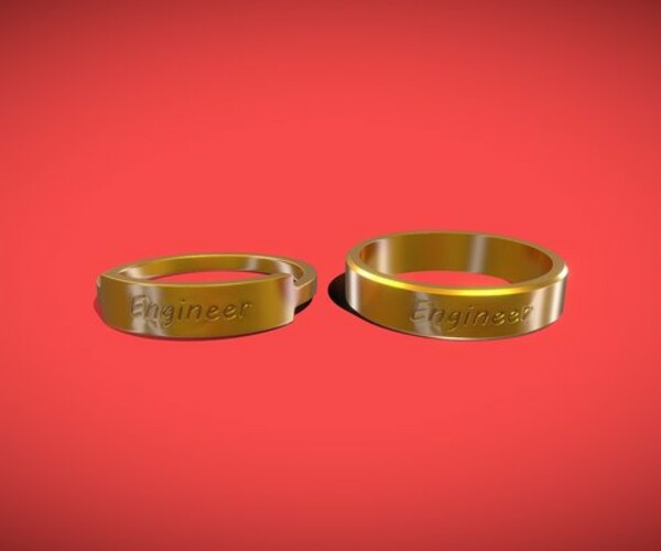 ArtStation - Engineer Couple Ring Gold | Resources