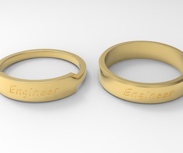 ArtStation - Engineer Couple Ring Gold | Resources