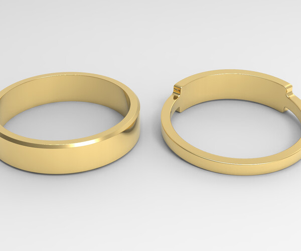ArtStation - Engineer Couple Ring Gold | Resources